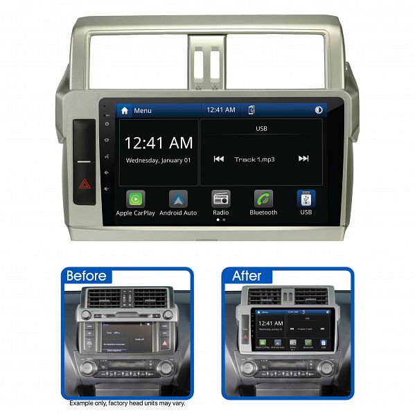AMTO36: 10" MULTIMEDIA RECEIVER TO SUIT TOYOTA PRADO (2013-2017 ...